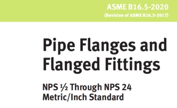 ASME B16.5 Flanges Standard - General，P-T Rating，Markings